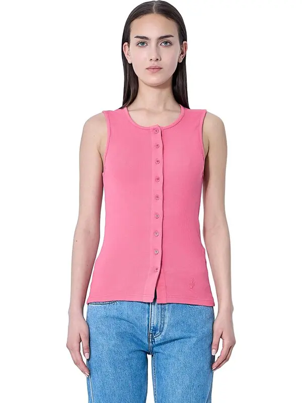JW Anderson Button-down Tank Top - Pink