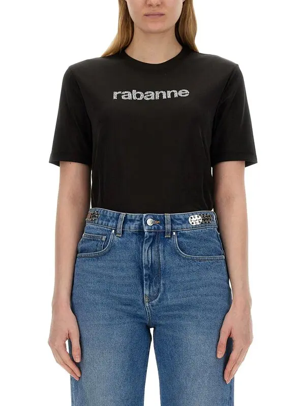 Rabanne Logo T-shirt - Black