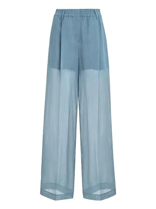Brunello Cucinelli Trousers Palazzo Pants - Blue