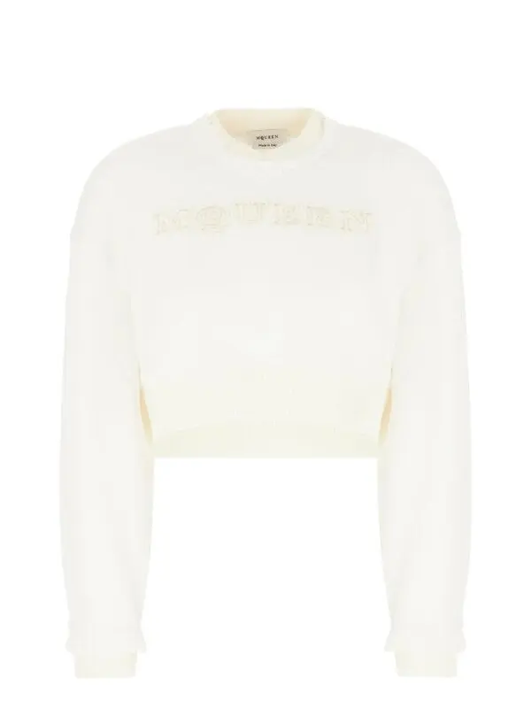 Alexander McQueen Logo Cropped Sweatshirt - Multicolor