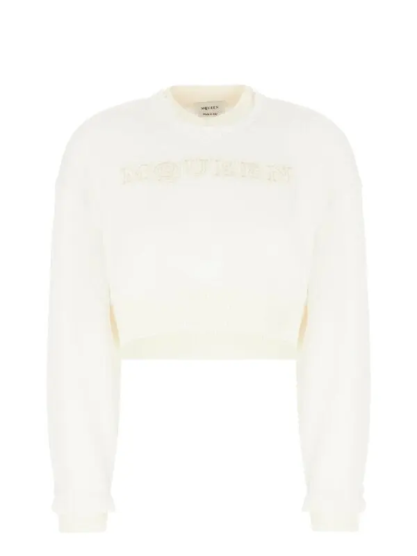 Alexander McQueen Logo Cropped Sweatshirt - Multicolor