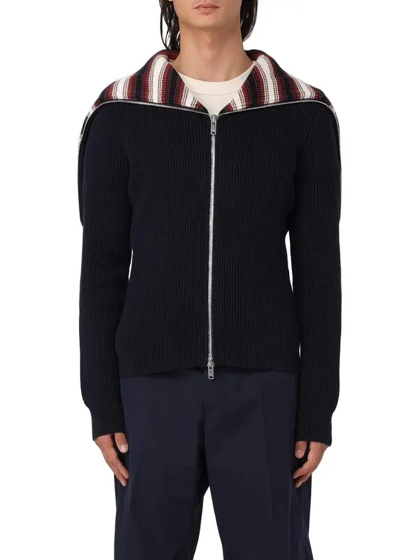 Bottega Veneta Zip Up Sweater - Blue