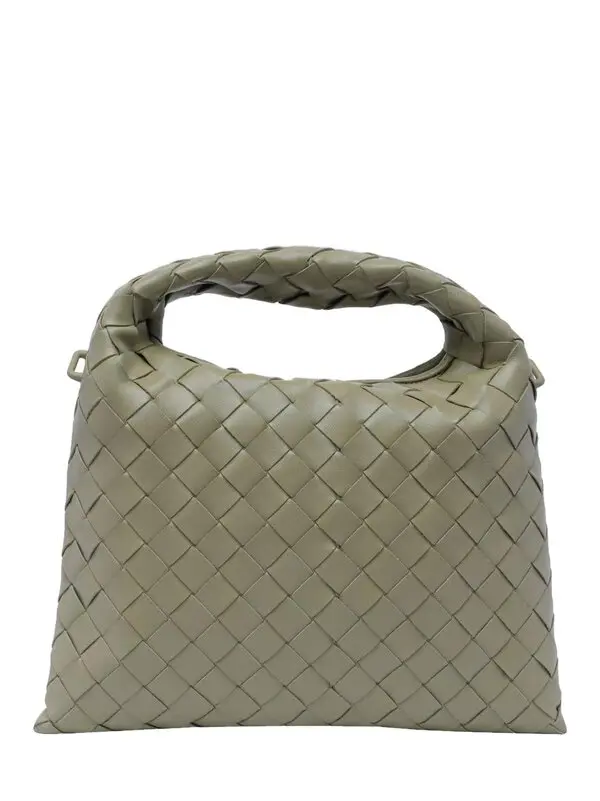 Bottega Veneta Hop Woven Leather Bag - Green