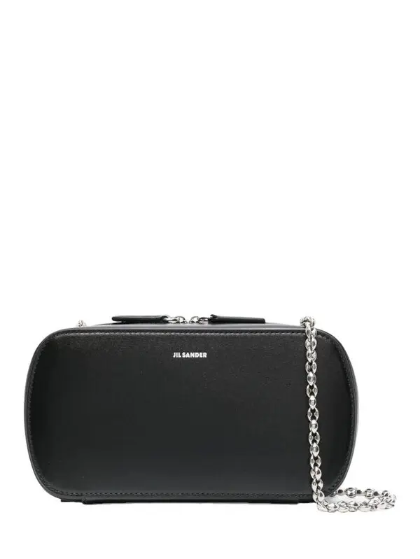 JIL SANDER Leather Cross Body Bag - Black