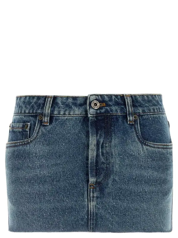 Miu Miu Denim Mini Skirt - Blue