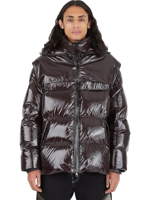 Bottega Veneta Gloss Padded Down Jacket - Brown