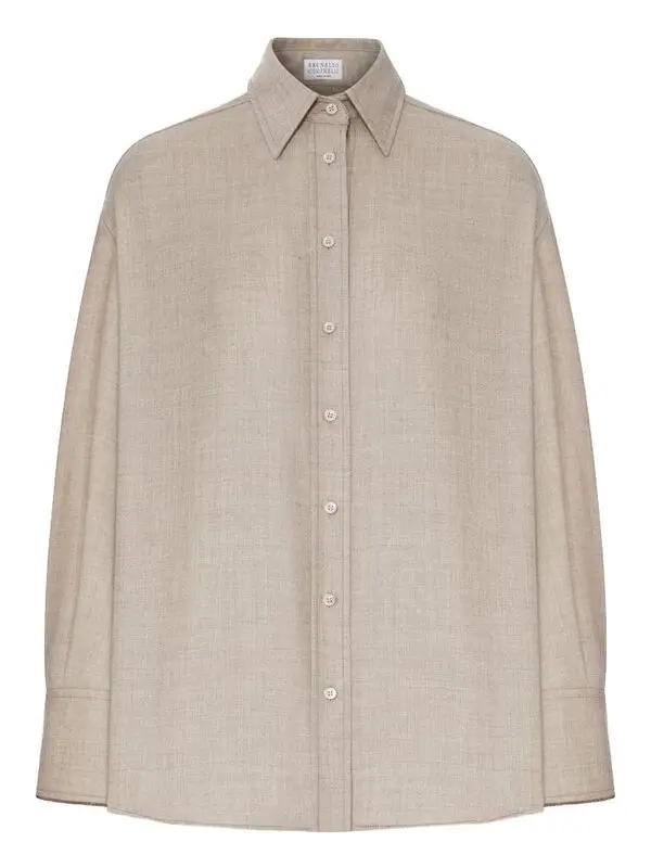 Brunello Cucinelli Cashmere Shirt - Cream