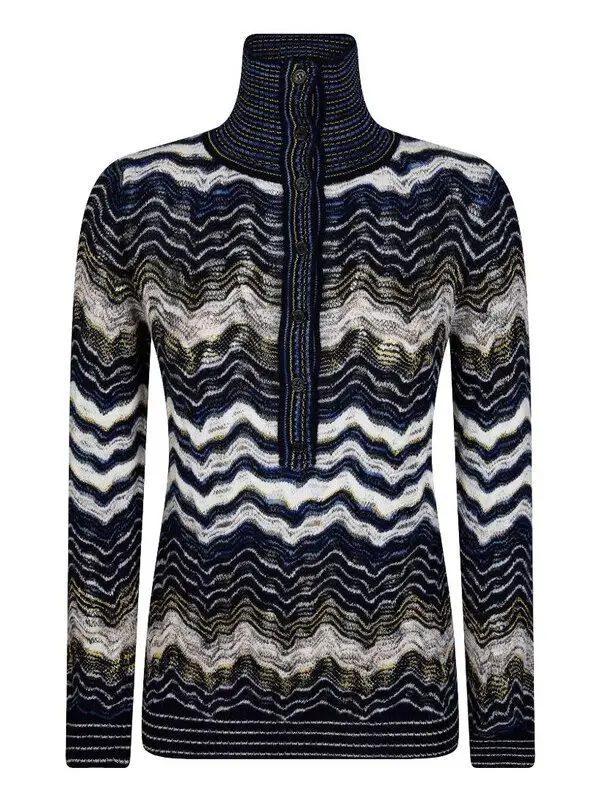 Missoni Zig Zag Motif Polo Shirt - Multicolor