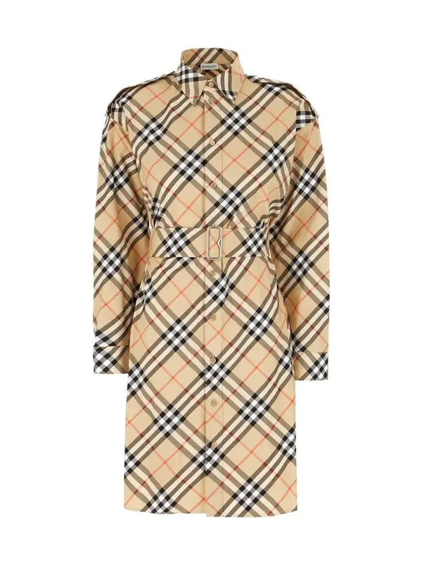 Burberry Check Shirt Dress - Multicolor
