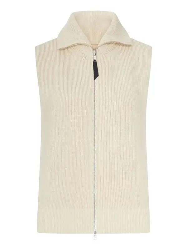 MAISON MARGIELA Wool Zipped Vest - Multicolor