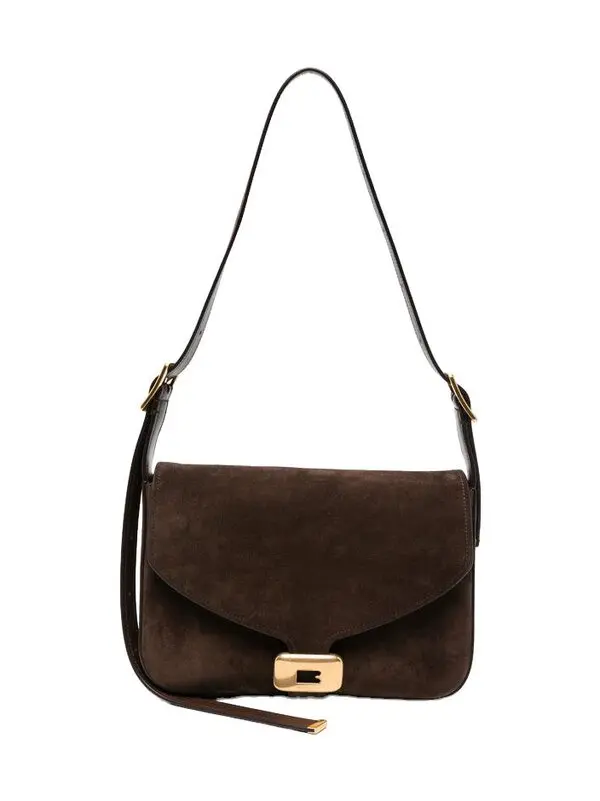 Balenciaga Suede Shoulder Bag - Brown