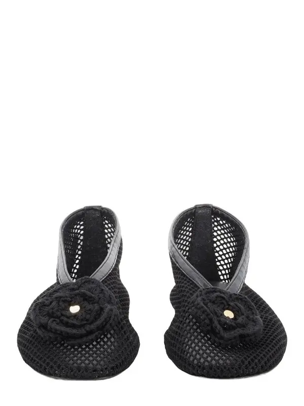 GANNI Jenny Mesh Ballerinas - Black