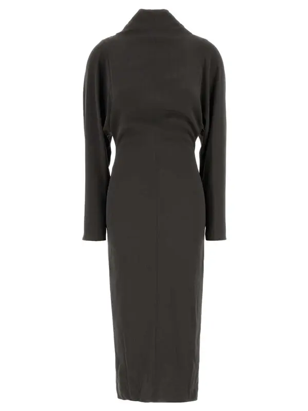 Giorgio Armani Stretch Crepe Dress - Gray