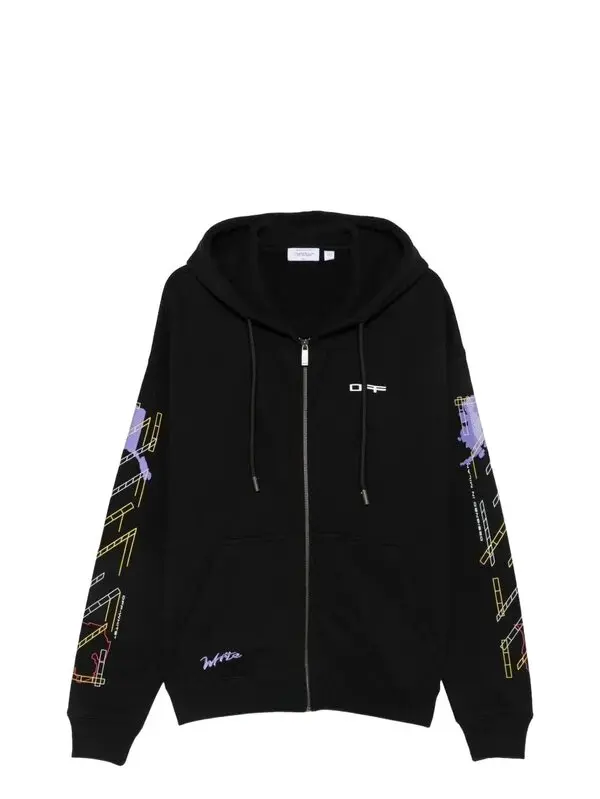 Off-White Archigeography Arrow Skate Zip Hoodie - Multicolor