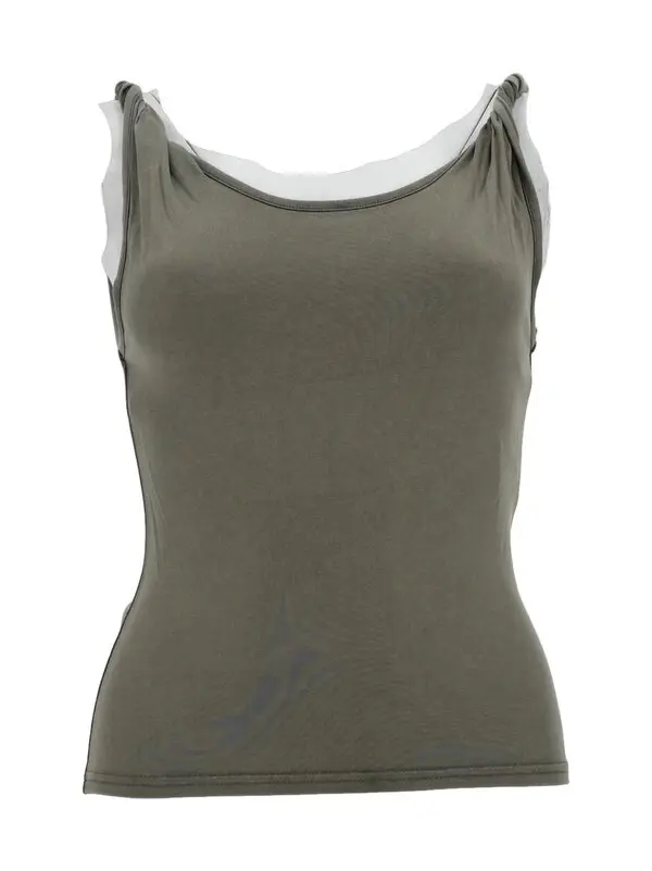 DIESEL® Rolled Strap Tank Top - Green