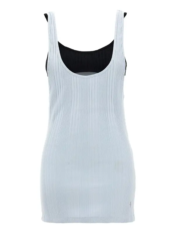 Attico Ribbed Top - Blue