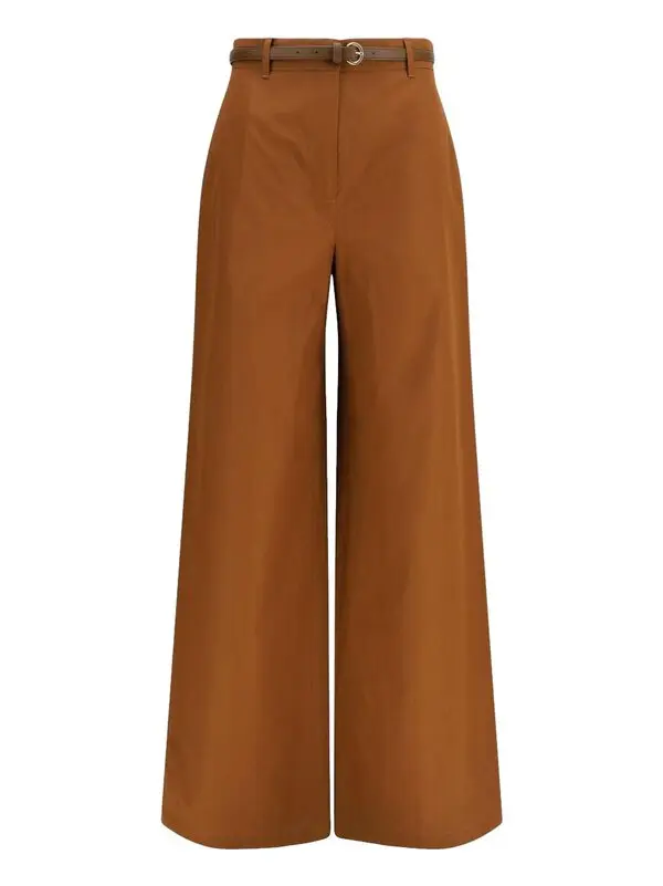 Max Mara Cotton Belted Trousers - Multicolor