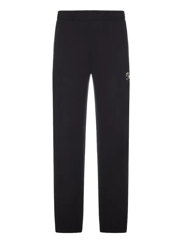 Burberry Knight Logo Cotton Jogging Pants - Black