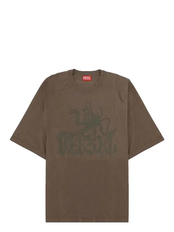 DIESEL® T-shirt Jussi Con Logo - Brown