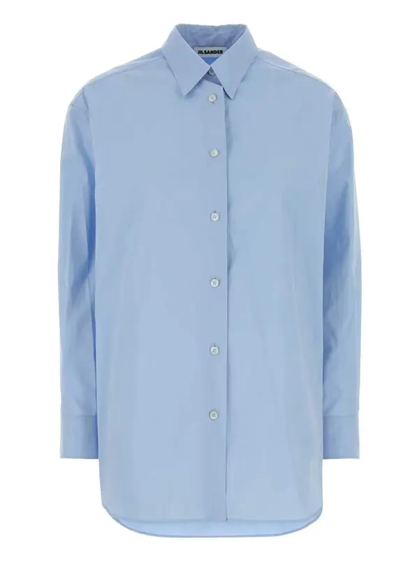 JIL SANDER Light Poplin Oversize Shirt - Blue