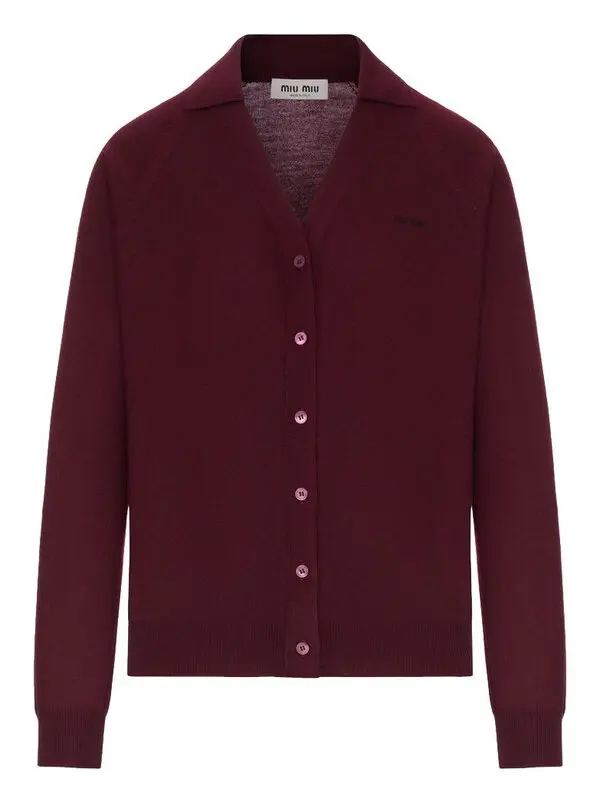 Miu Miu Cardigan In The Finest Wool Yarn - Multicolor