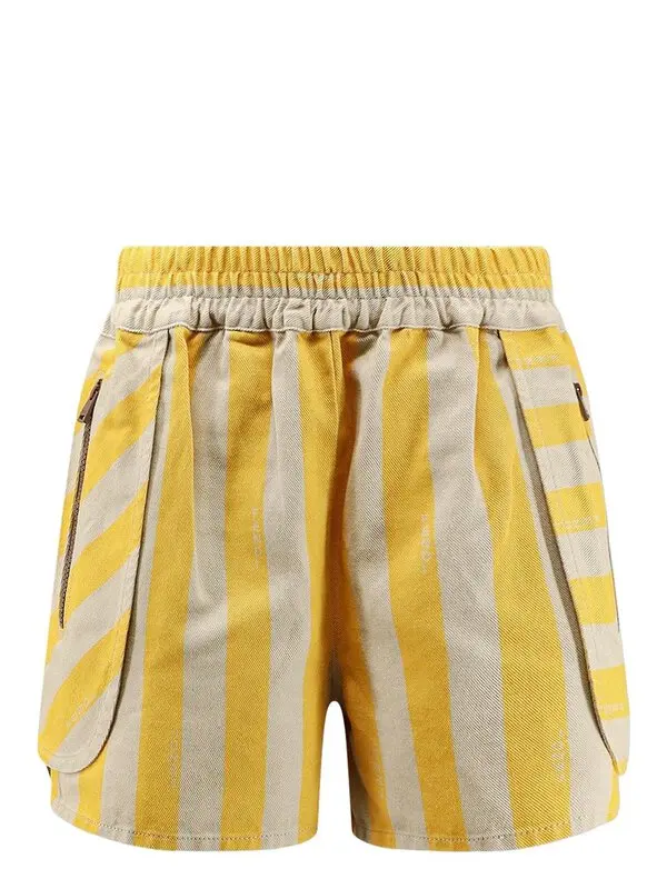 Fendi Cotton And Linen Shorts - Multicolor