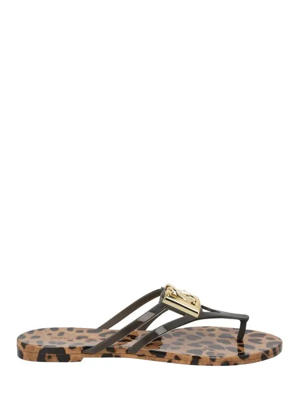 Dolce & Gabbana Logo Slide Sandals - Multicolor