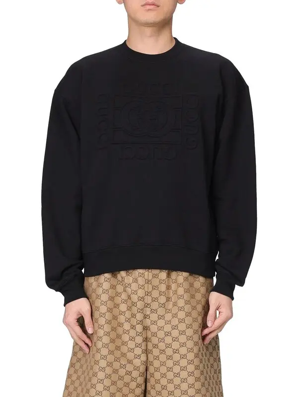 Gucci Cotton Crew Neck Sweatshirt - Black