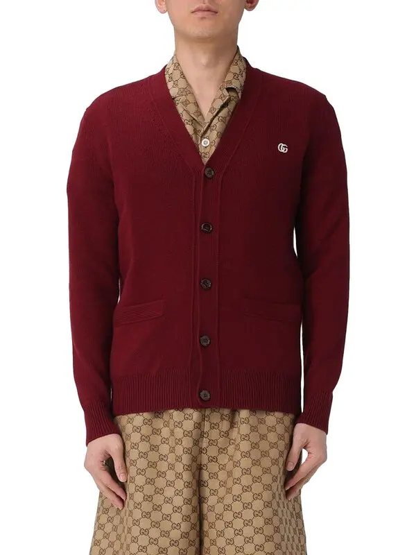 Gucci Cashmere Blend Cardigan - Red