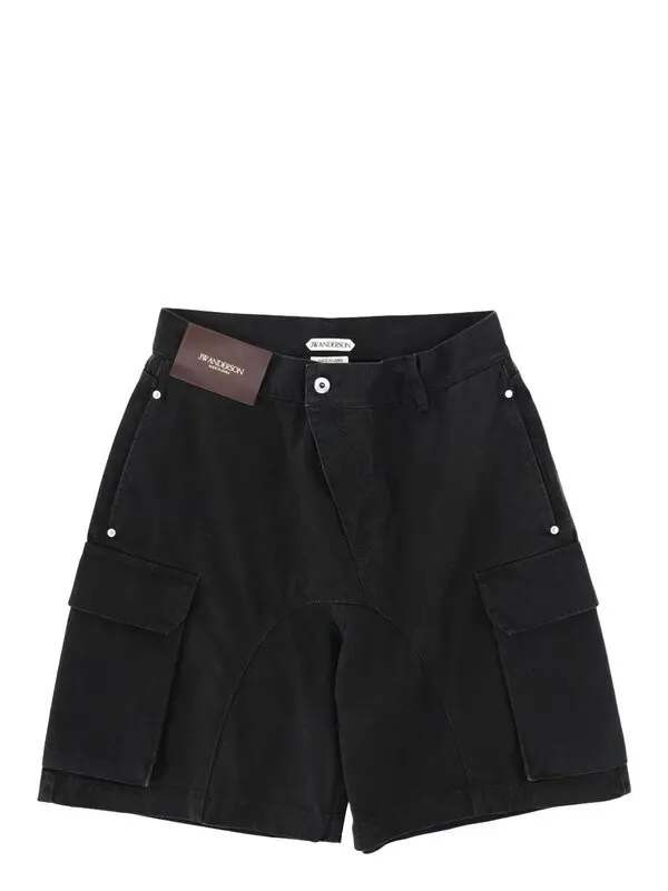 JW Anderson Logo Patch Cargo Shorts - Black