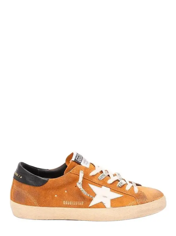 GOLDEN GOOSE Calf Leather Super-star Sneakers - Multicolor