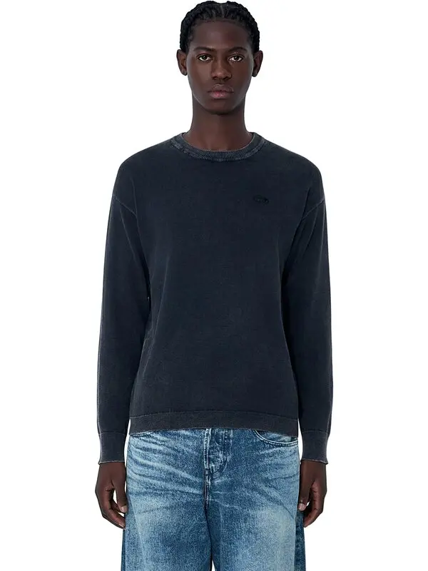 DIESEL® K-bennie Cotton Knit Sweater - Black