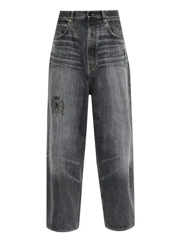 Balenciaga Wide-leg Denim Jeans - Gray