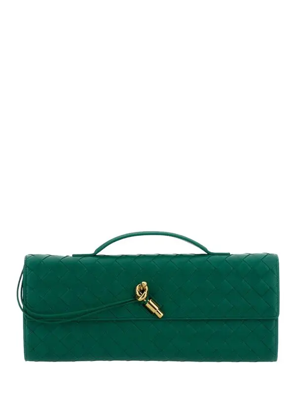 Bottega Veneta Andiamo Woven Leather Clutch - Multicolor