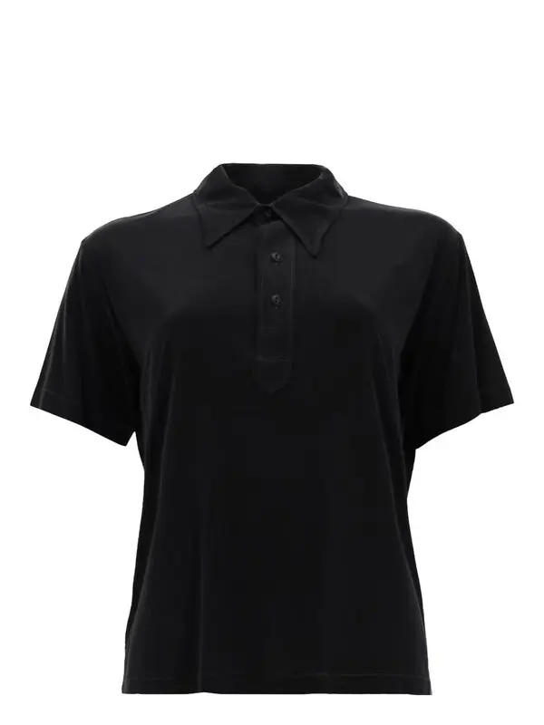 MAISON MARGIELA Polo In Cupro - Black