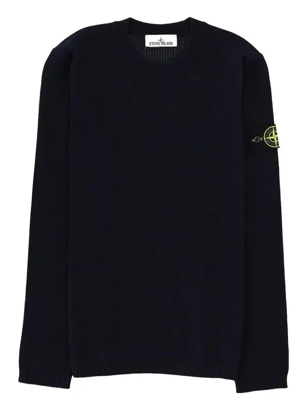 Stone Island Jersey With Logo - Blue