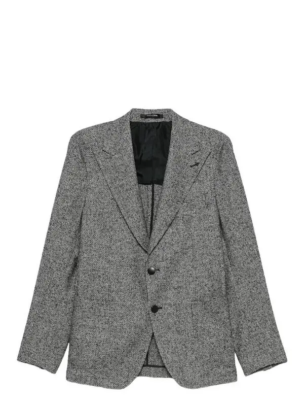 Tagliatore Houndstooth Blazer - Gray