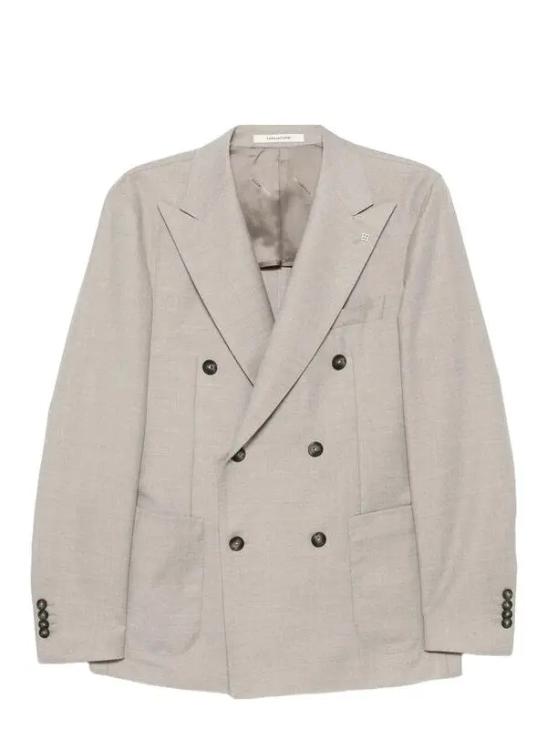 Tagliatore Double Breasted Blazer - Gray