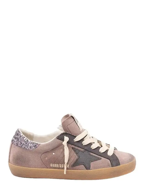 GOLDEN GOOSE Calf Leather Super-star Sneakers - Multicolor
