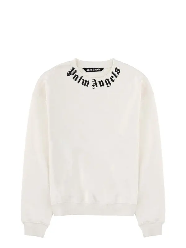 Palm Angels Felpa Con Logo - White