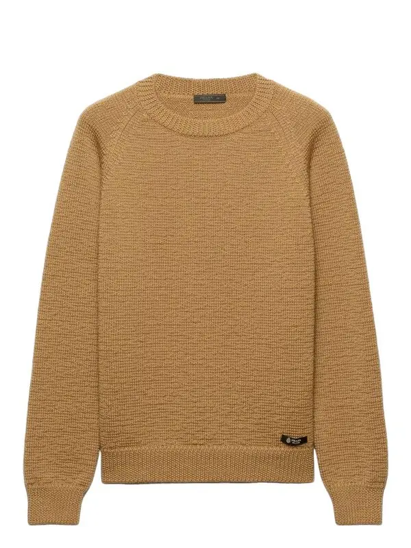 Prada Crew Neck Wool Pullover - Brown