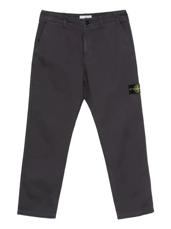 Stone Island Cotton Twill-tc Garment Dyed Pants - Multicolor