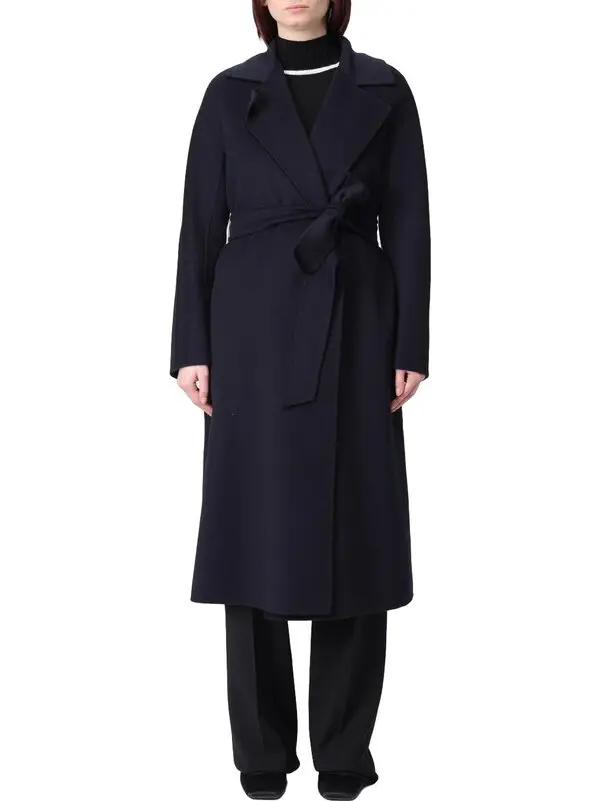 Max Mara Wool, Silk And Cashmere Coat - Blue