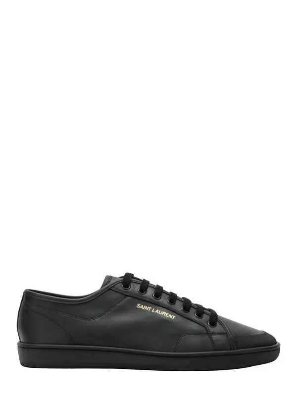 Saint Laurent Gym Sneakers In Smooth Leather - Black