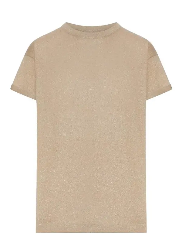 Brunello Cucinelli Cashmere And Silk Lurex T-shirt - Multicolor