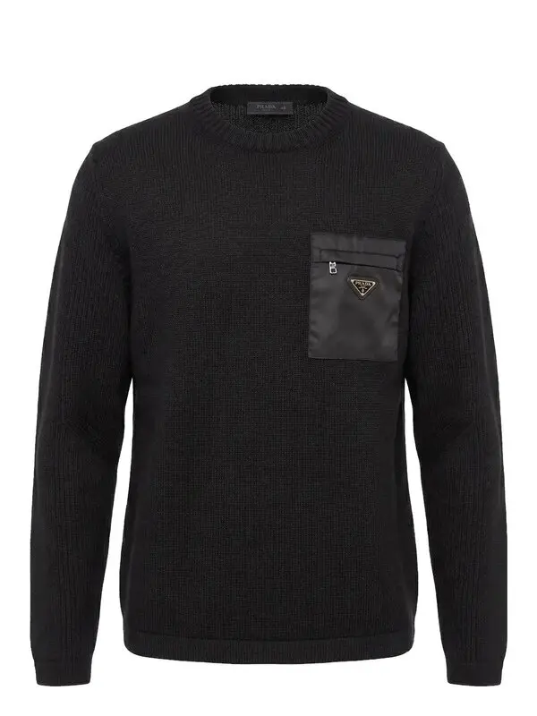 Prada Sweater With Re-nylon Detail - Multicolor