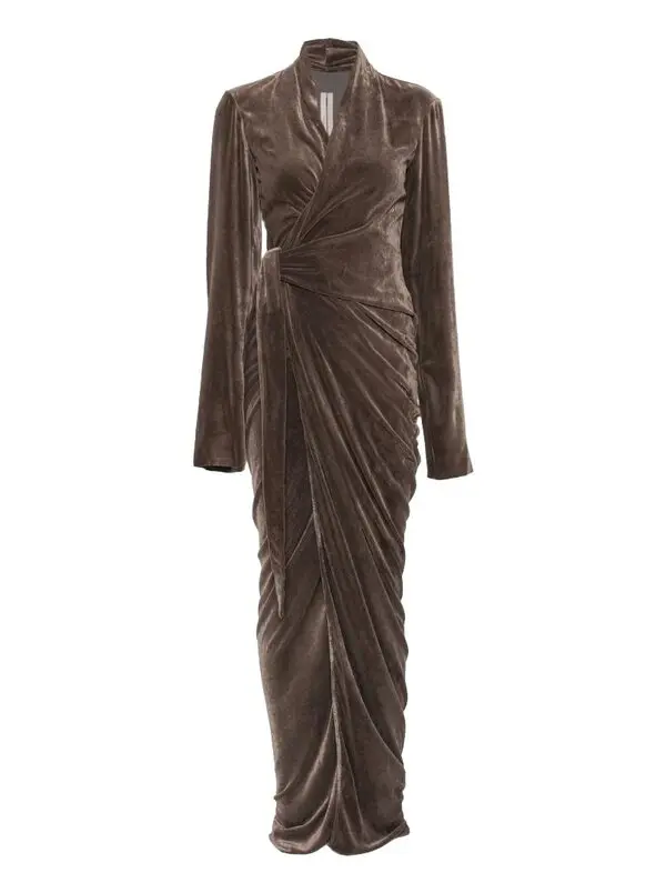 Rick Owens Draped Maxi Dress - Multicolor