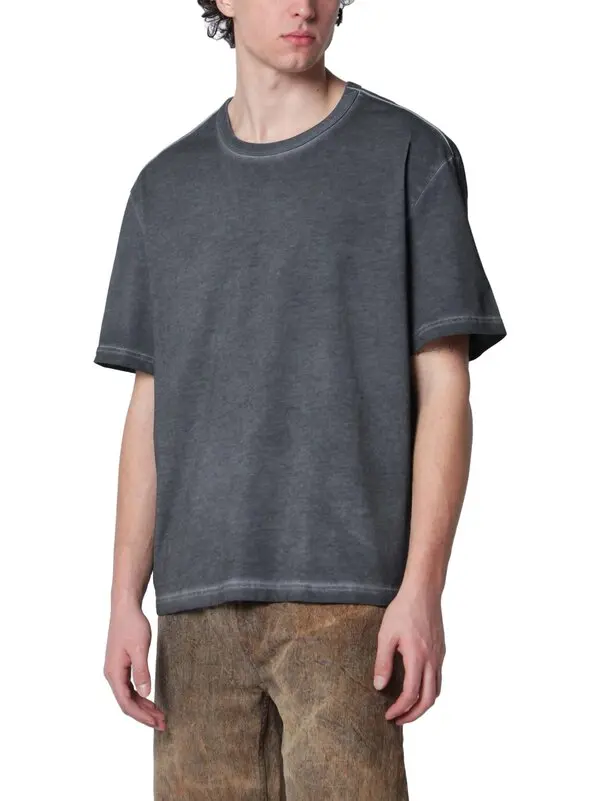 Séfr Mauro Washed-effect T-shirt In Organic Cotton - Black