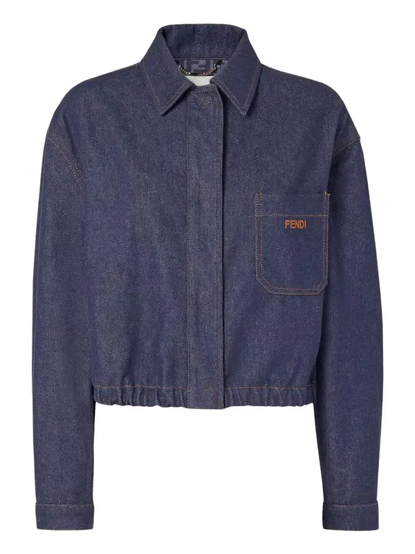 Fendi Navy Denim Jacket - Blue