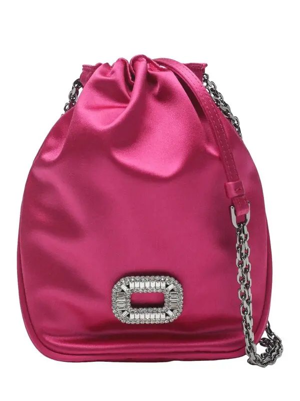 ROGER VIVIER Silk Pilgrim Bag - Pink